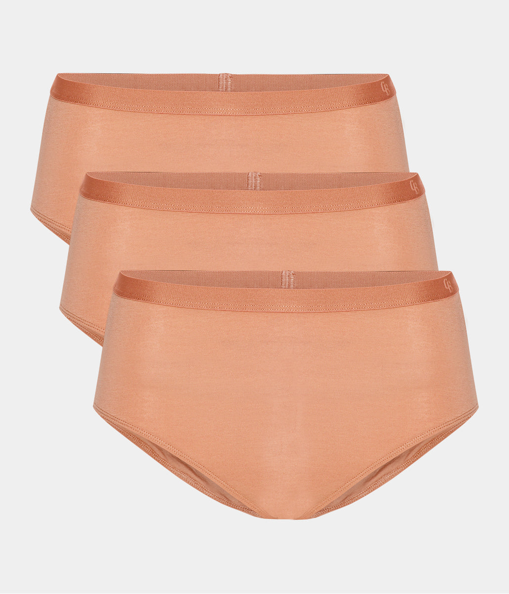 3 stk Tan bambus maxi trusser til damer dejlig bløde og åndbare ...